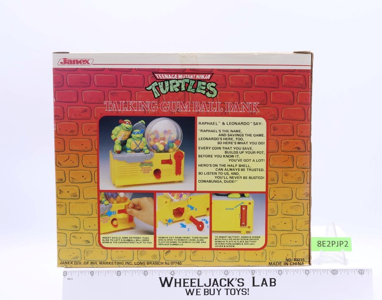 Talking Gumball Bank Teenage Mutant Ninja Turtles TMNT 1988 Janex NEW ...