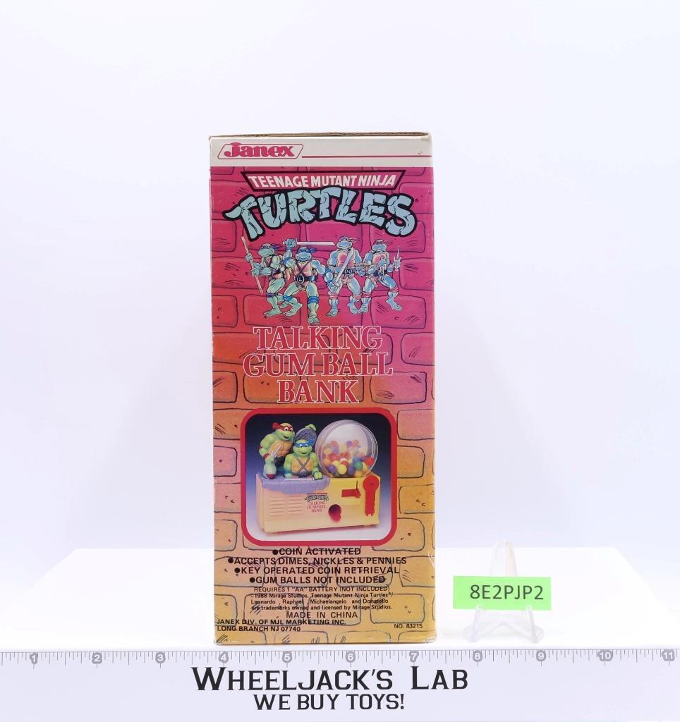 Talking Gumball Bank Teenage Mutant Ninja Turtles TMNT 1988 Janex NEW ...