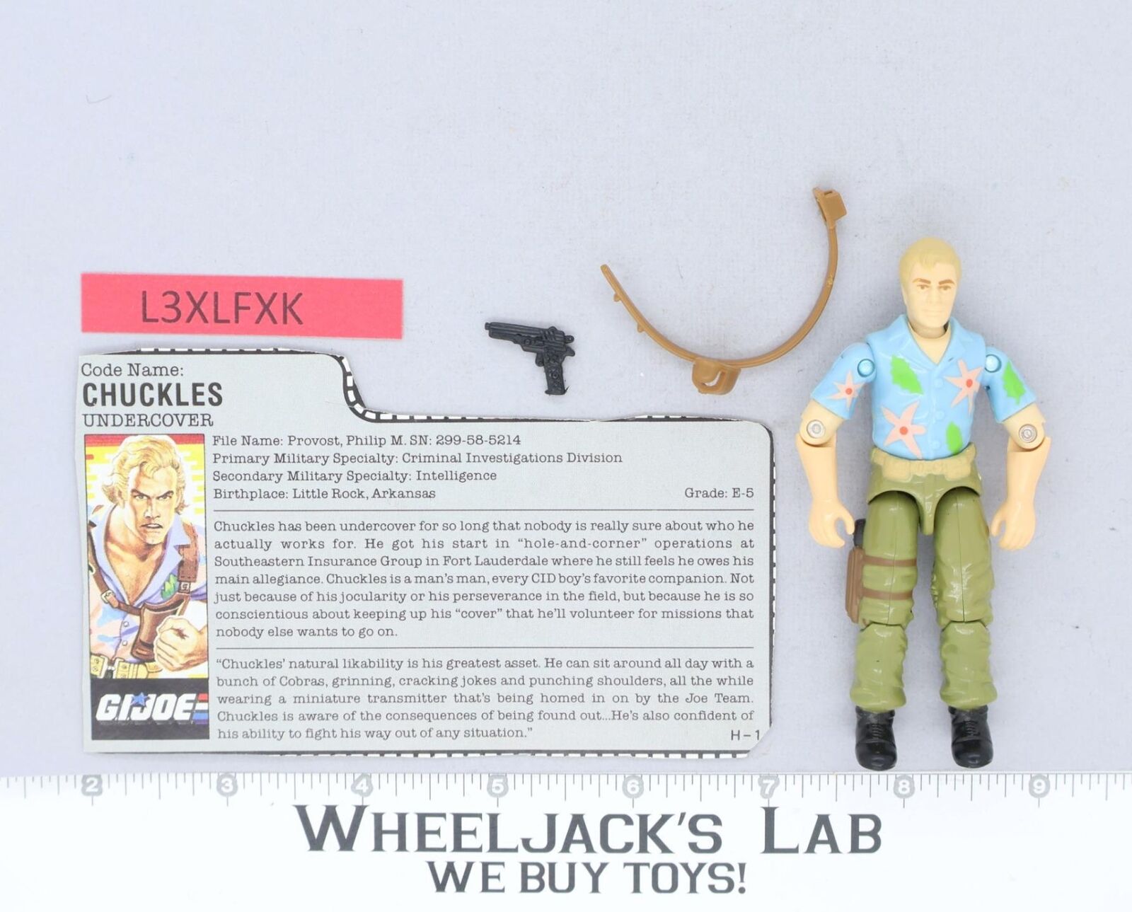 Chuckles V1 100% Complete G.I. Joe 1987 Hasbro Vintage Action Figure ...