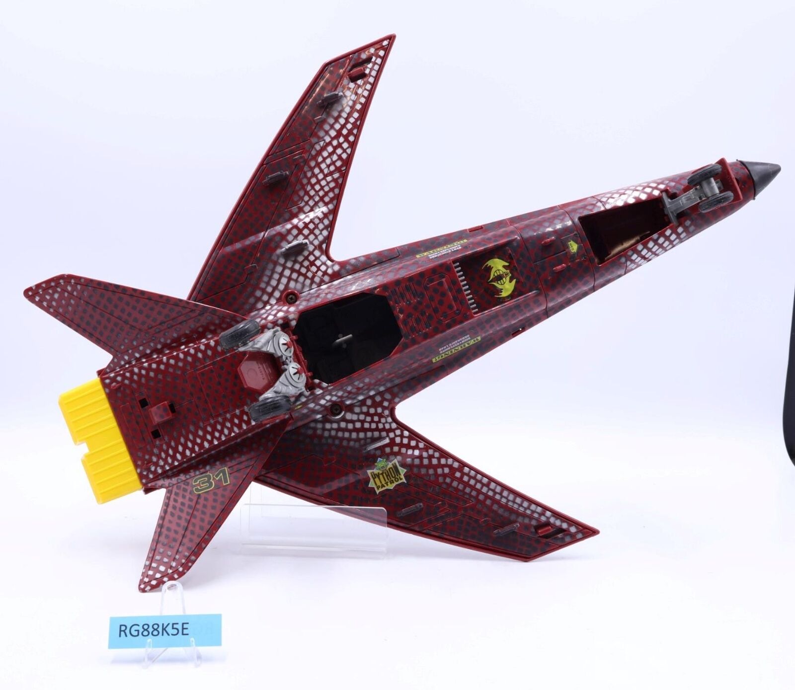 Python Conquest X-30 Jet 100% Complete GI Joe 1989 Hasbro Action Figure ...