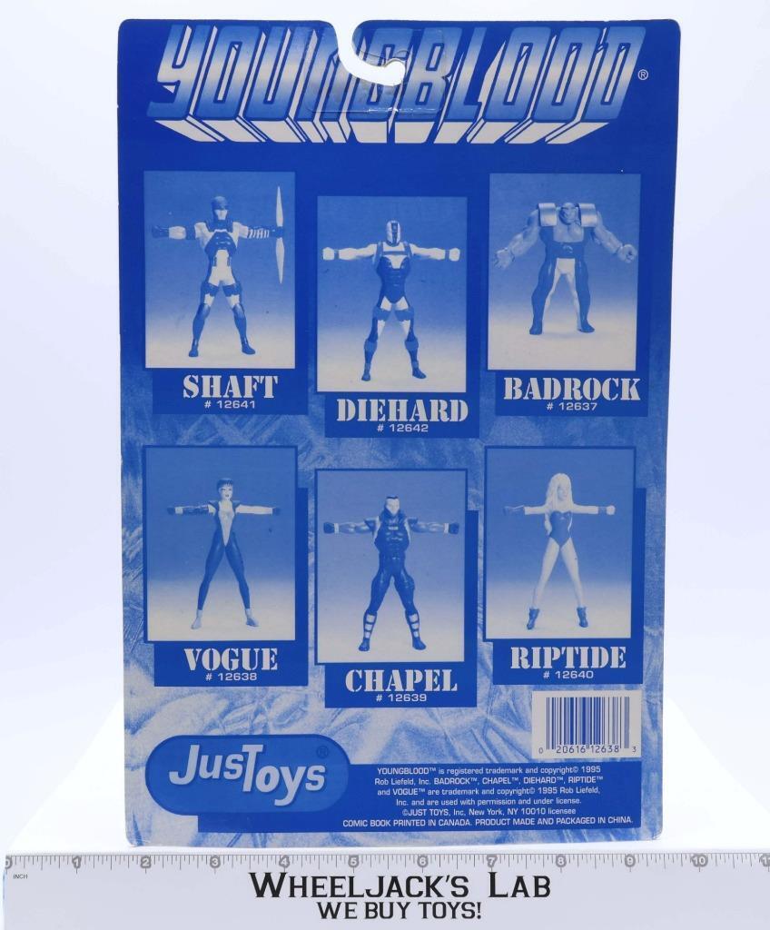 Vogue Youngblood 1995 Just Toys Bendable Action Figure NEW MOSC Bend ...