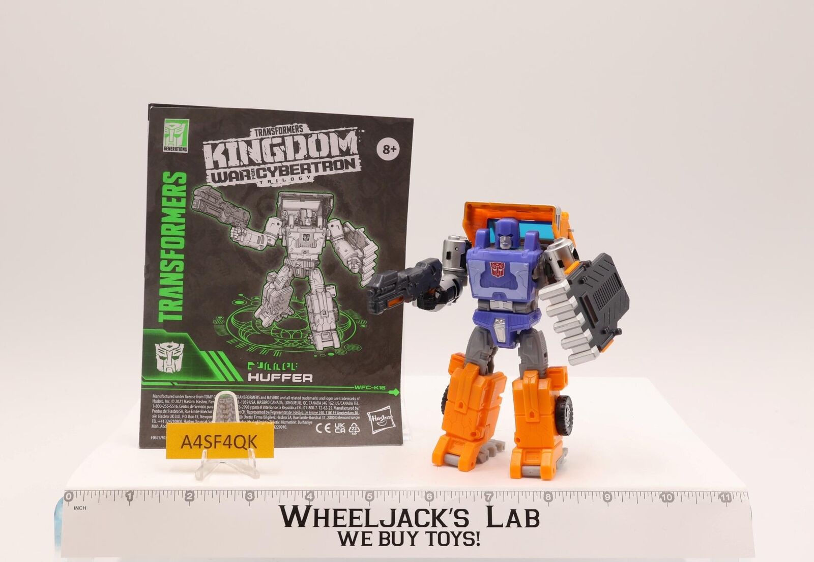 Huffer 100% Complete Transformers Kingdom War For Cybertron 2021 Hasbro ...