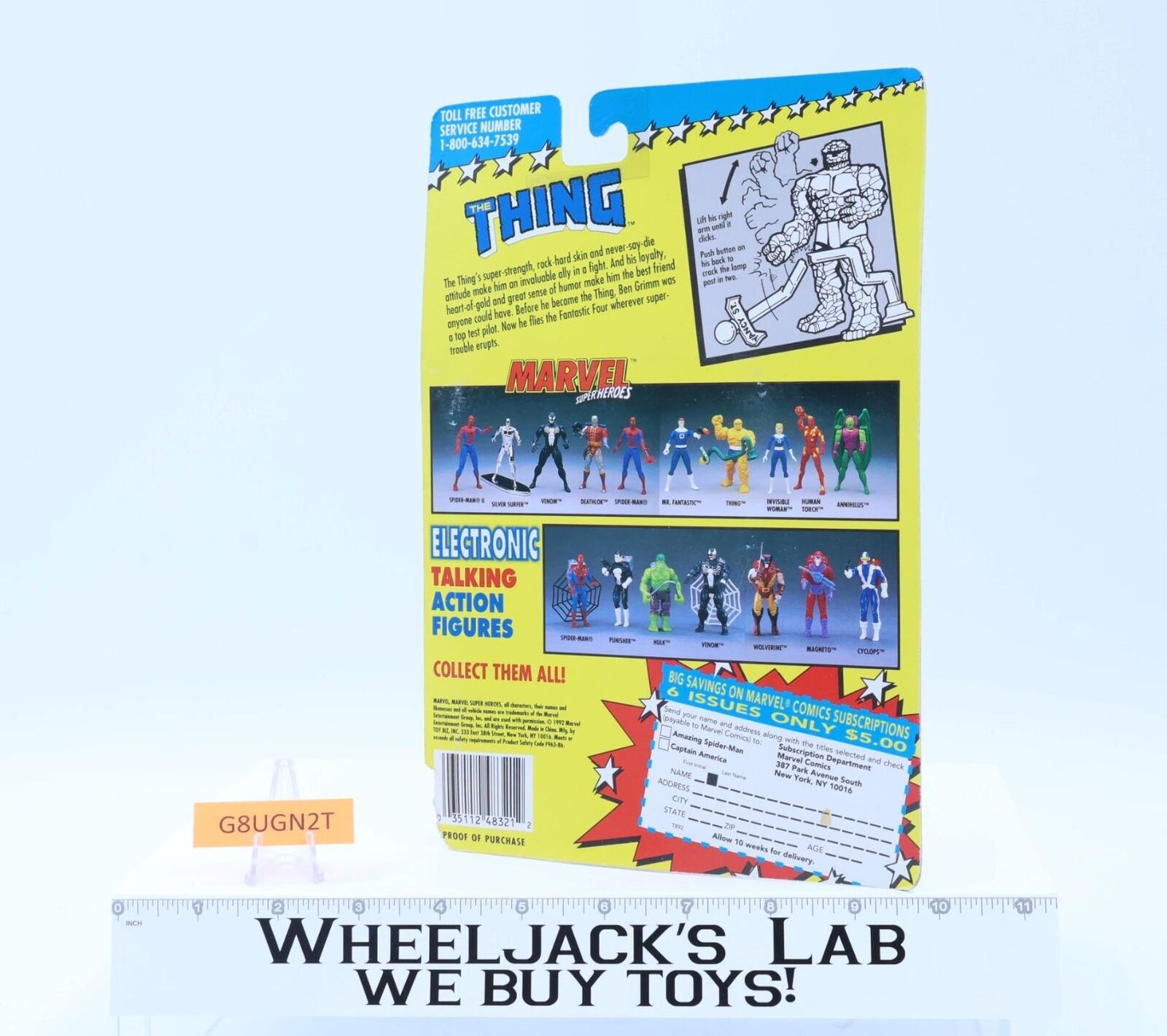 The Thing Pulverizing Punch Fantastic Four Marvel Superheroes 1992 ...