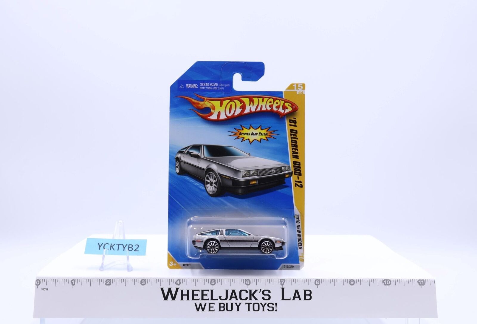 Hot Wheels 81 Delorean DMC-12 2010 New Models Long Card 15/44 NEW ...