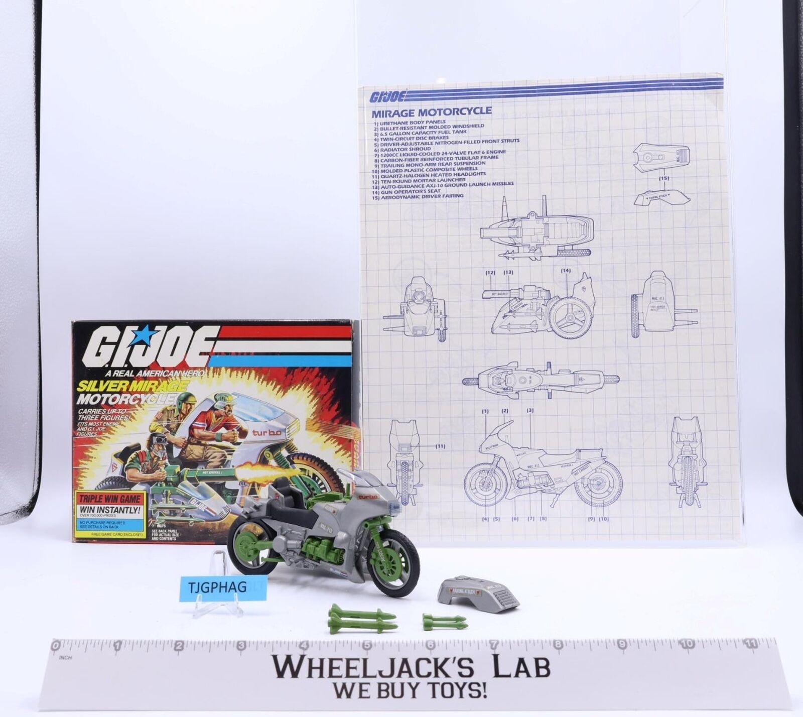 Silver Mirage 100% Complete G.I. Joe 1985 Hasbro Vintage Action Figure ...