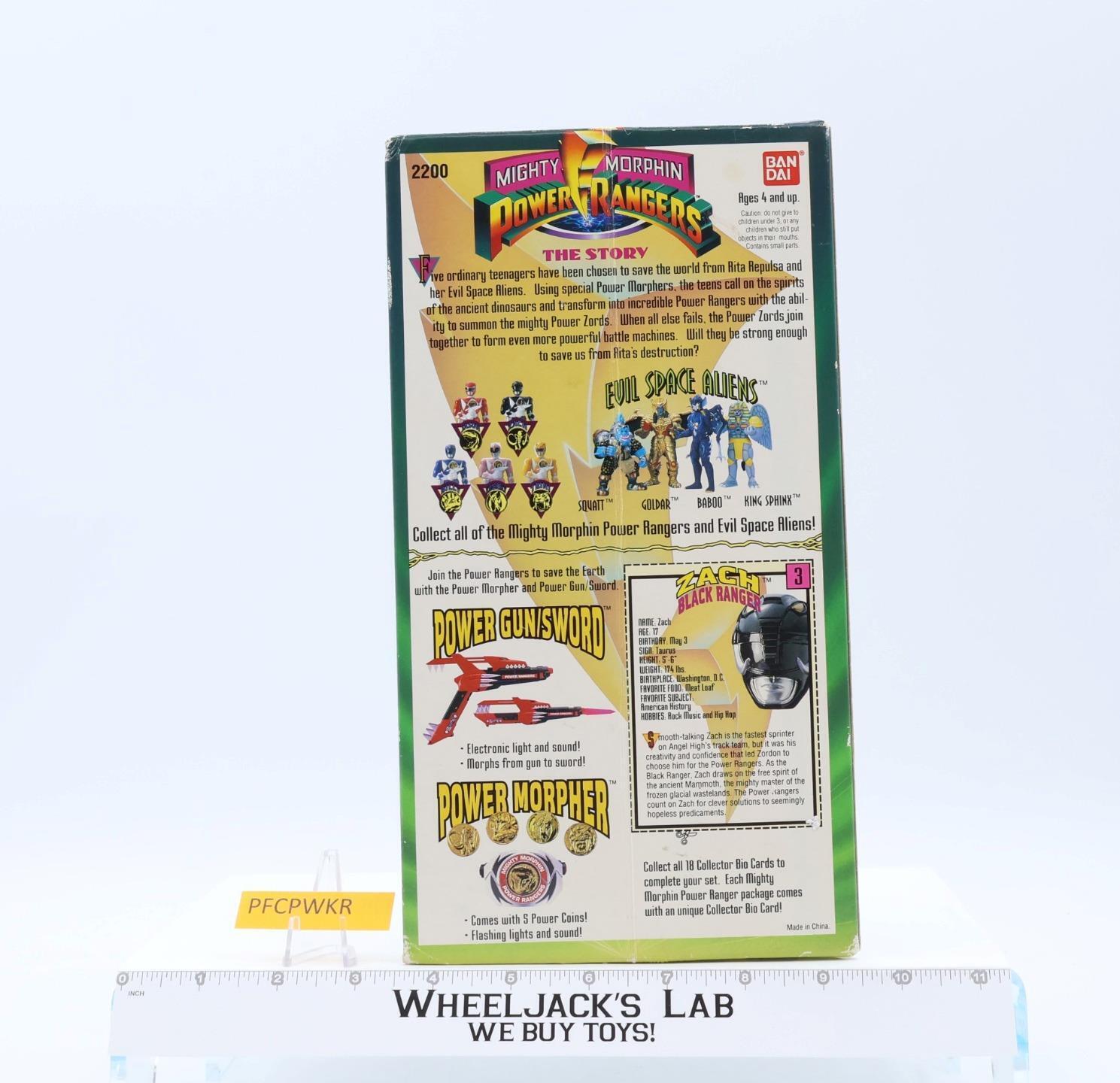 Zach Black Ranger Mighty Morphin Power Rangers 1993 Bandai NEW MISB ...