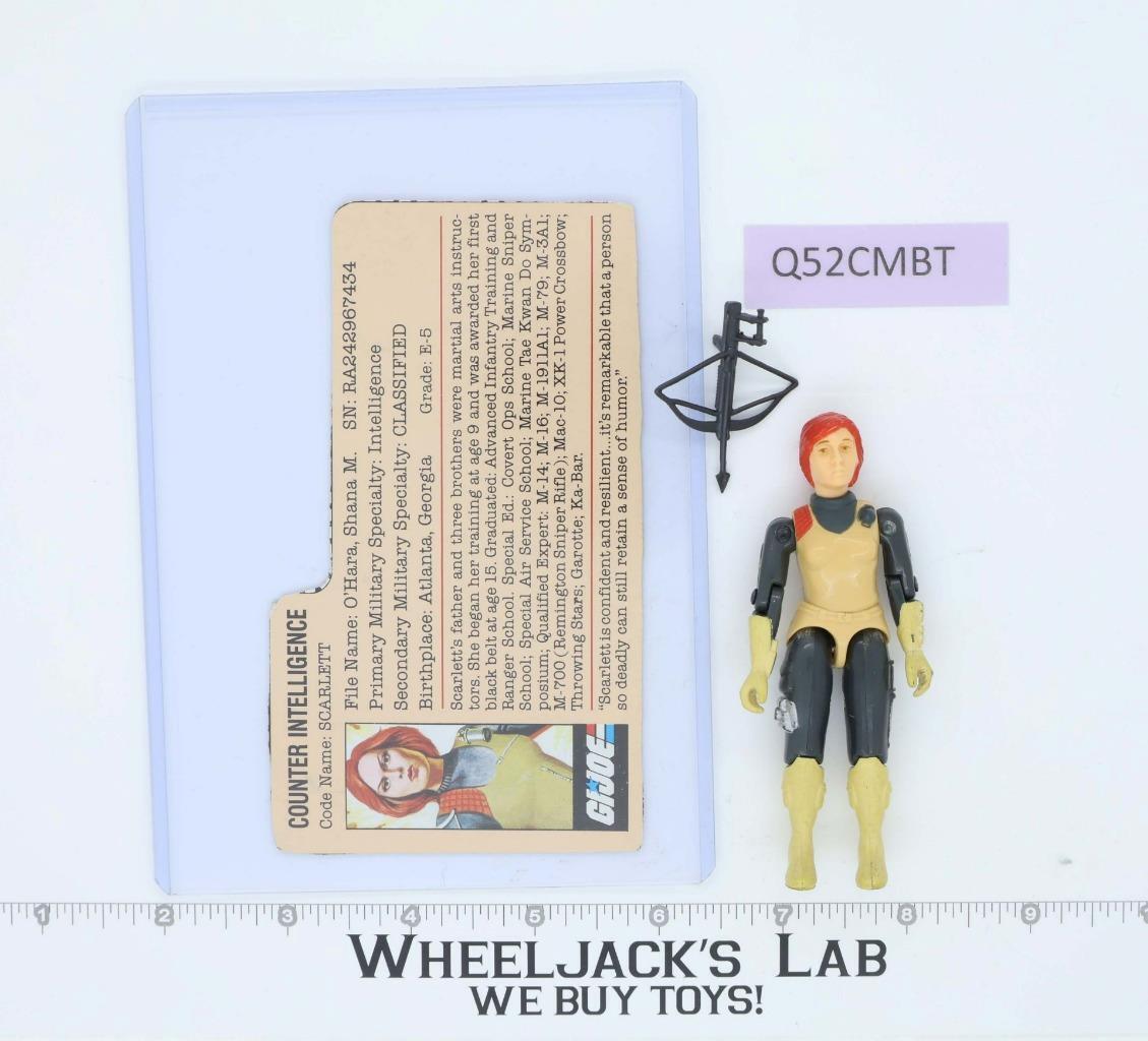 Scarlett V1 Straight Arm RED CARD BACK Complete G.I. Joe 1982 Hasbro ...