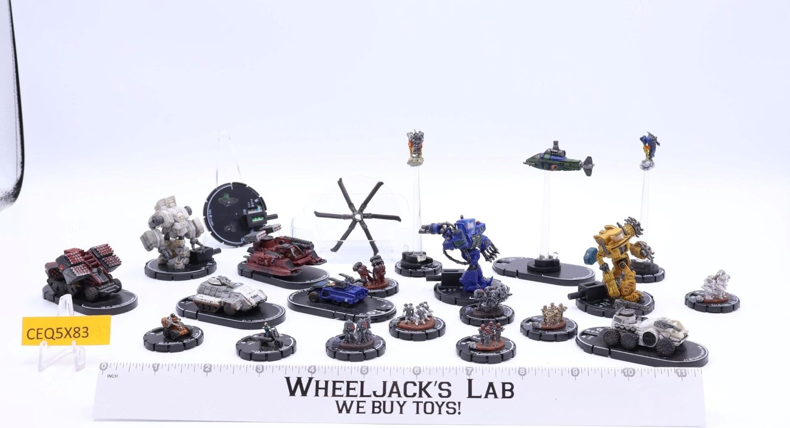 Lot of 20 MechWarrior Figures & Vehicles 2002 WizKids - Wheeljack's Lab