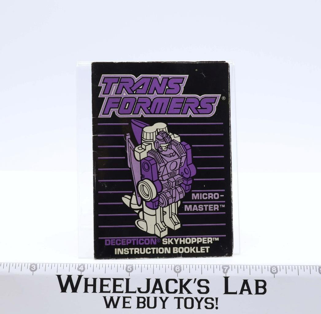 Skyhopper Instructions Manual Booklet 1988 Hasbro G1 Transformers ...