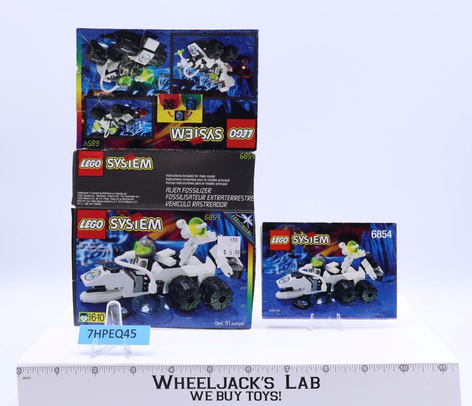 #6854 Alien Fossilizer 100% Complete Lego 1996 Space Exploriens ...