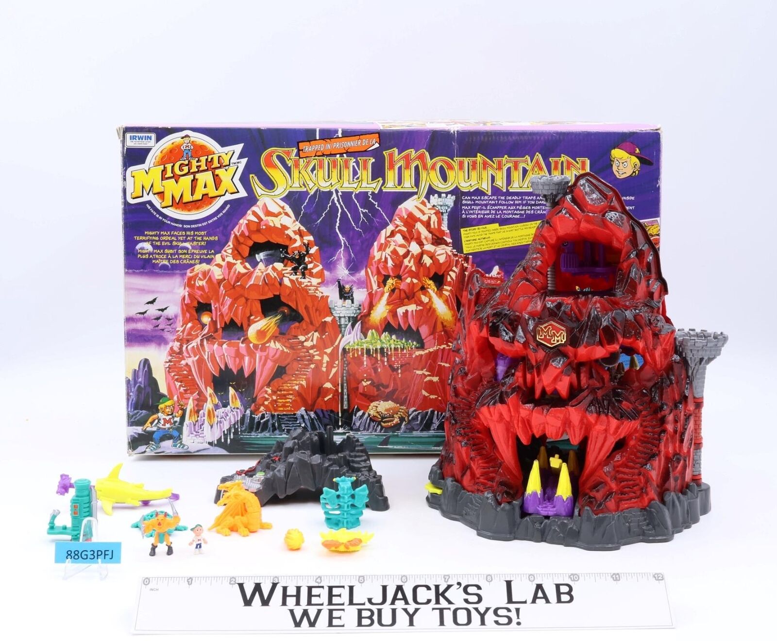 Skull Mountain W/ Box Mighty Max 1992 Bluebird Toys Action Figure ...