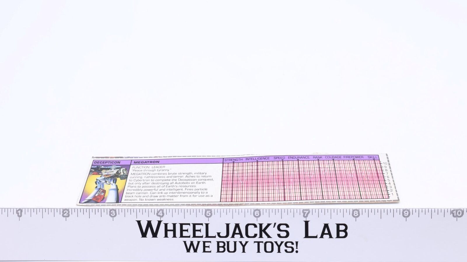 Megatron Tech Spec 1984 Vintage Hasbro G1 Transformers Action Figure ...