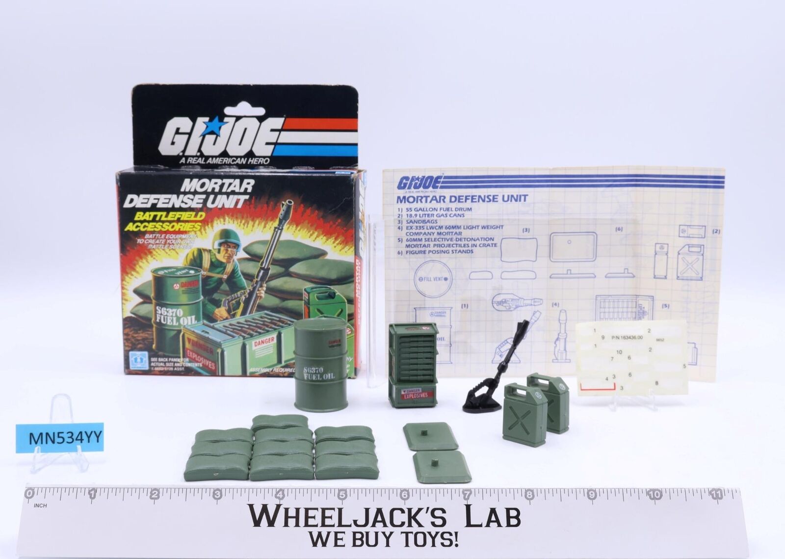 Mortar Defense Unit 100% Complete W/ Box GI Joe 1983 Hasbro Action ...