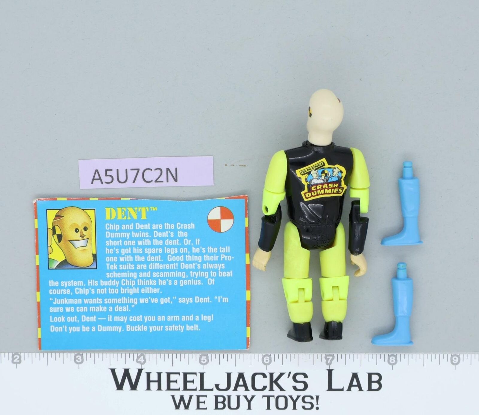 Dent 100% Complete The Incredible Crash Dummies 1992 Tyco Action Figure ...