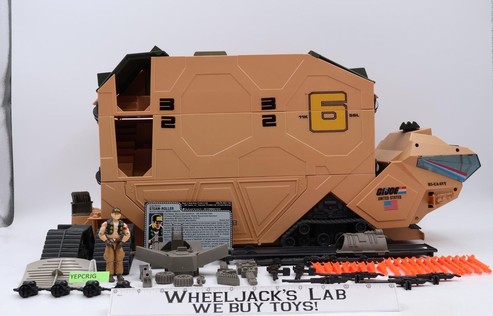Mobile Command Center W/ Steam-Roller GI Joe 1987 Hasbro Action Figure ...