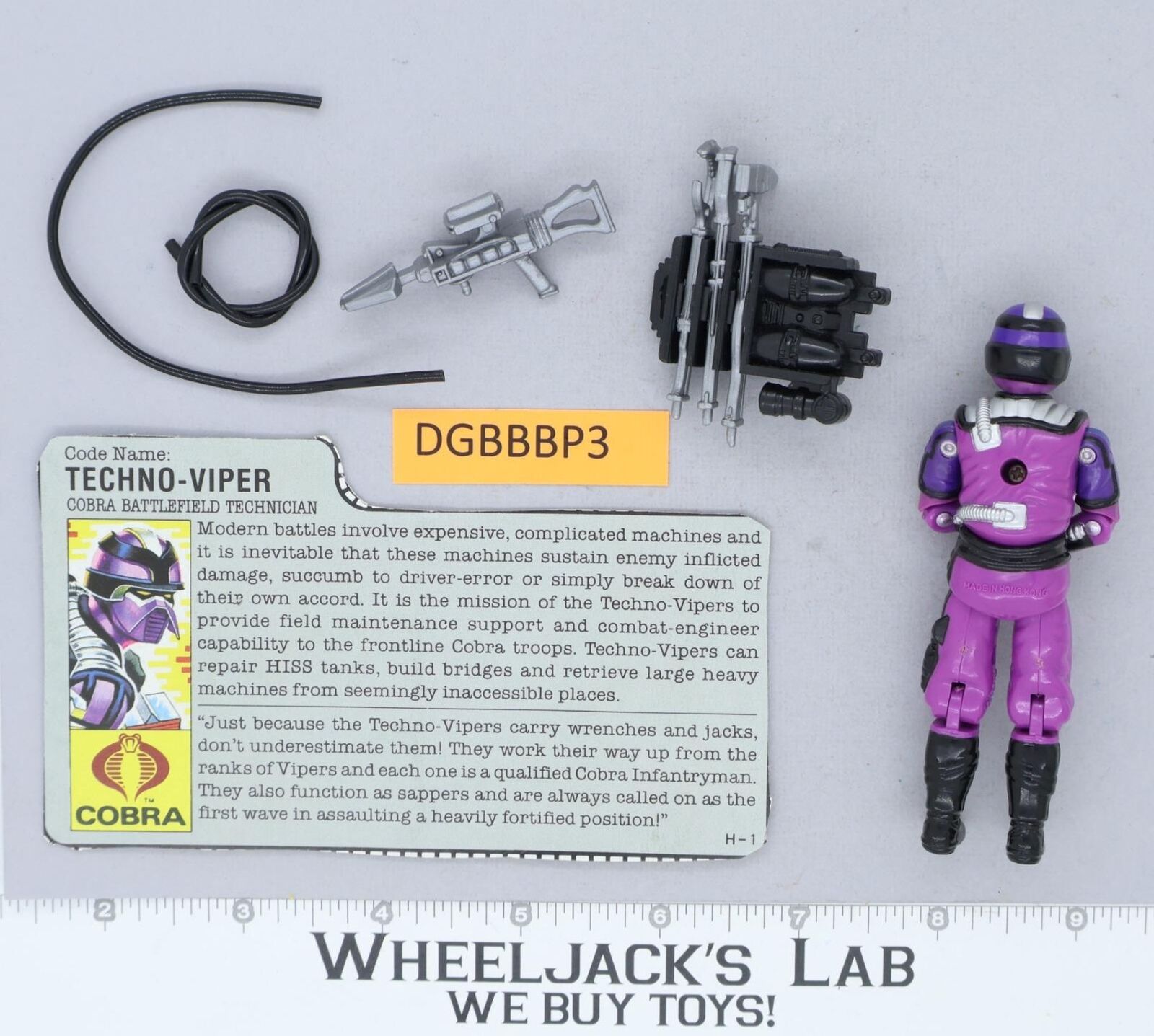 Techno-Viper V1 100% Complete G.I. Joe 1987 Hasbro Vintage Action ...