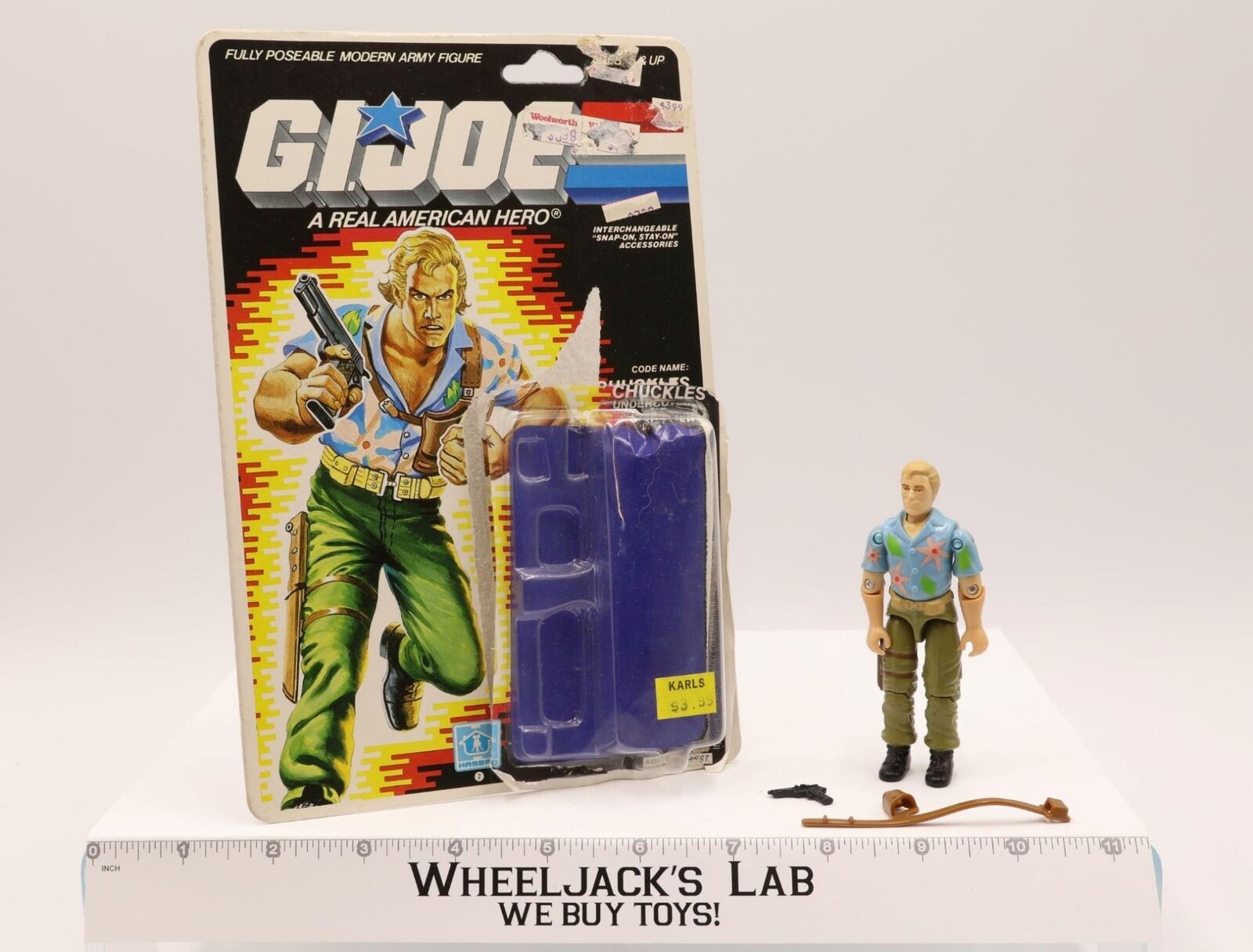 Chuckles V1 100% Complete W/ Cardback & Bubble GI Joe 1987 Hasbro ...