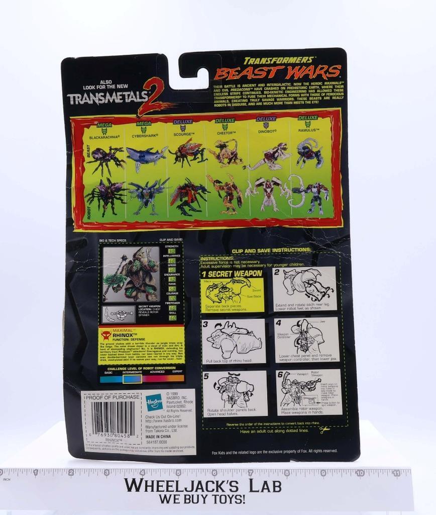 Rhinox 100% Complete Fox Kids Transformers Beast Wars 1999 Hasbro ...