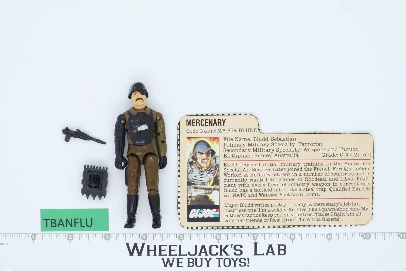 Major Bludd V1 100% Complete G.I. Joe 1983 Hasbro Vintage Action Figure ...