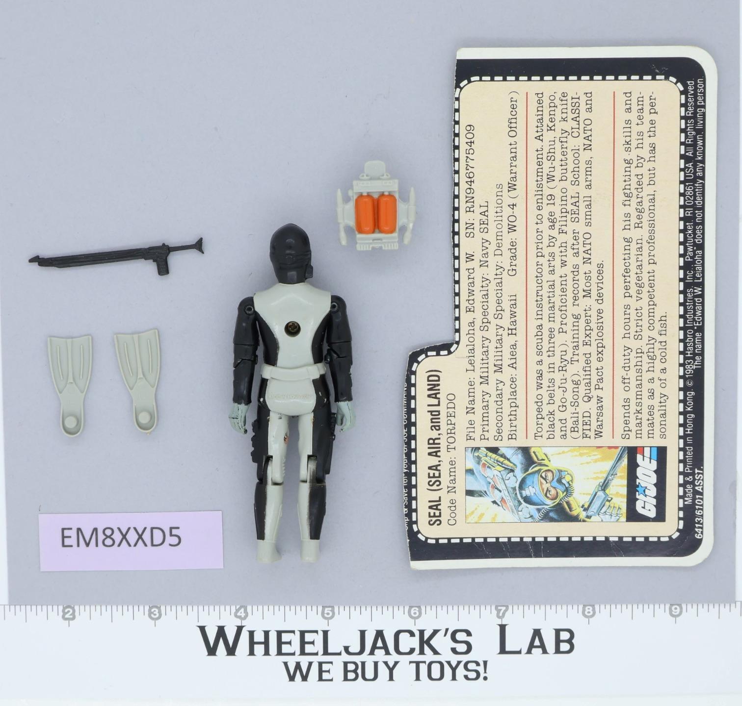 Torpedo V1 100% Complete G.I. Joe 1983 Hasbro Vintage Action Figure ...