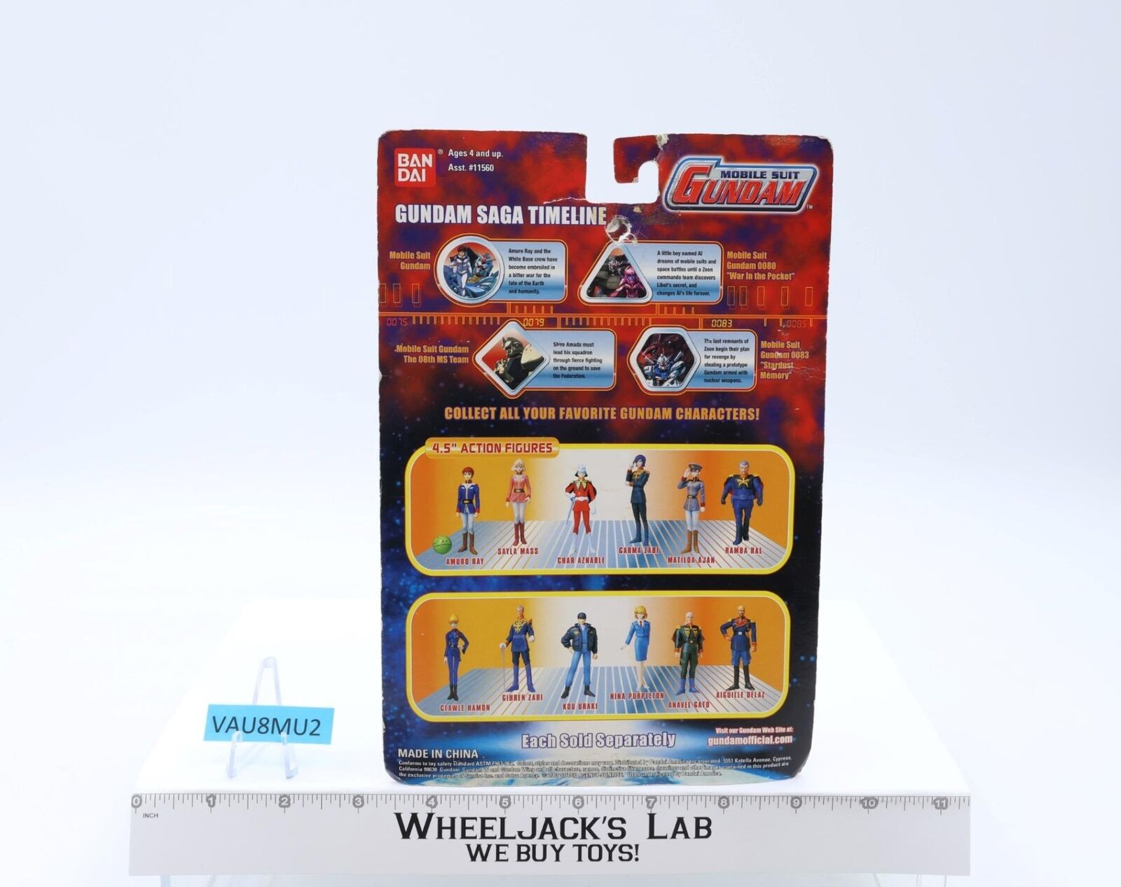 Ramba Ral Gundam Mobile Suite 2001 Bandai Action Figure NEW MOSC SEALED ...