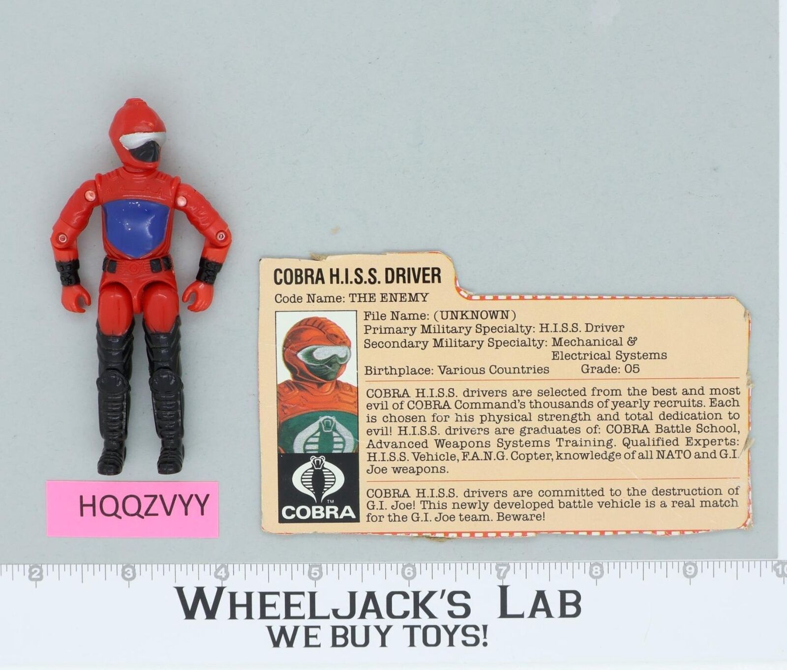 Cobra H.I.S.S. Driver V1 100% Complete G.I. Joe 1983 Hasbro Vintage ...