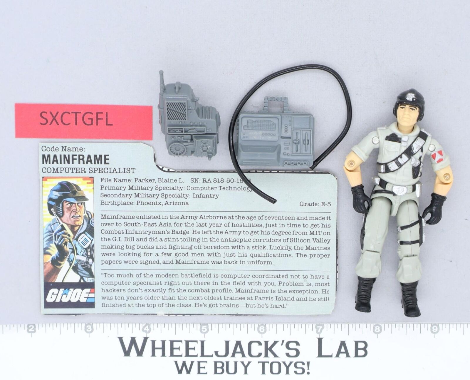 Mainframe V1 G.I. Joe 1986 Hasbro Vintage Action Figure - Wheeljack's Lab