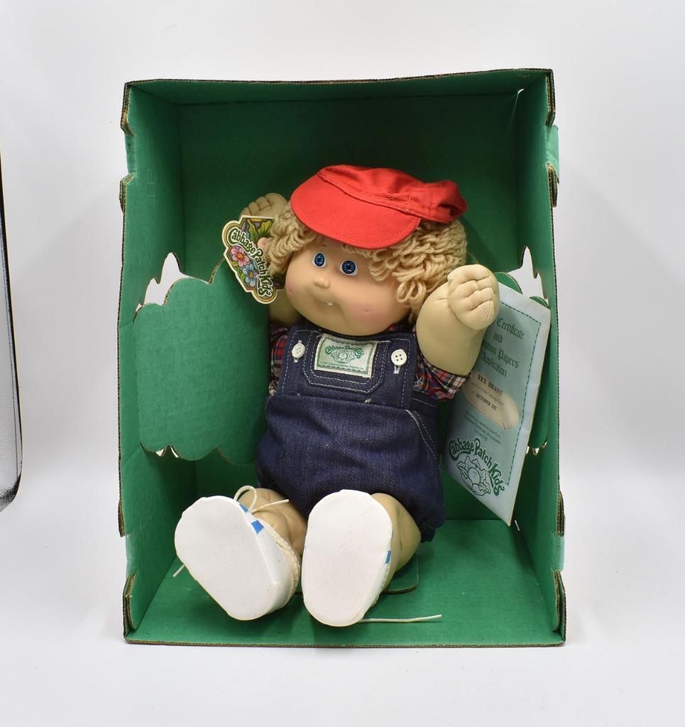 Blonde Hair Overalls Rex Brant Cabbage Patch Kids MIB 1984 Coleco ...