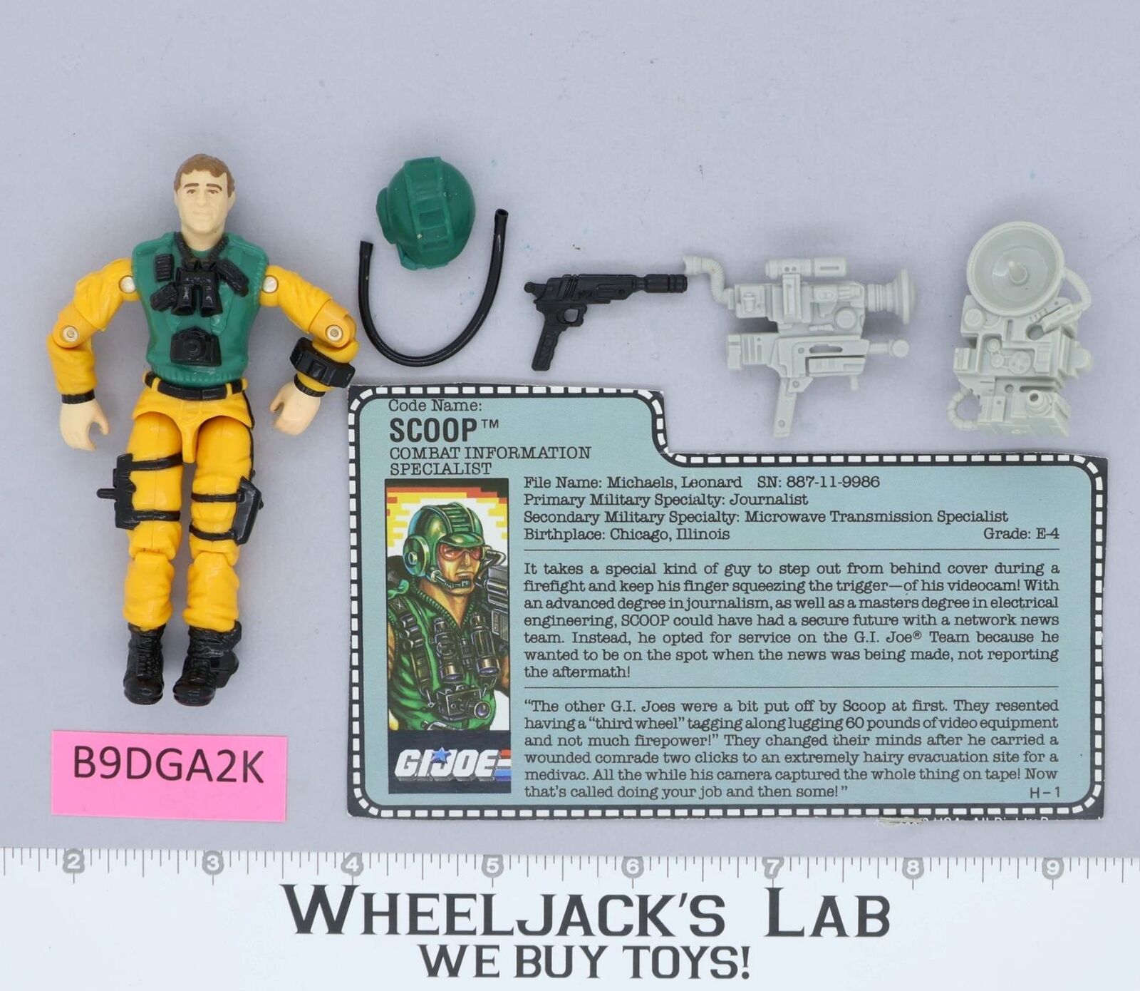 Scoop V1 100% Complete G.I. Joe 1989 Hasbro Vintage Action Figure ...