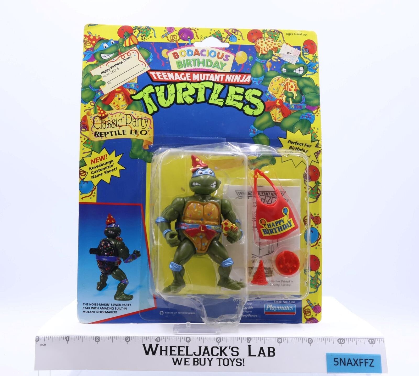 Classic Party Reptile Leo Bodacious Birthday TMNT 1992 Playmates NEW ...