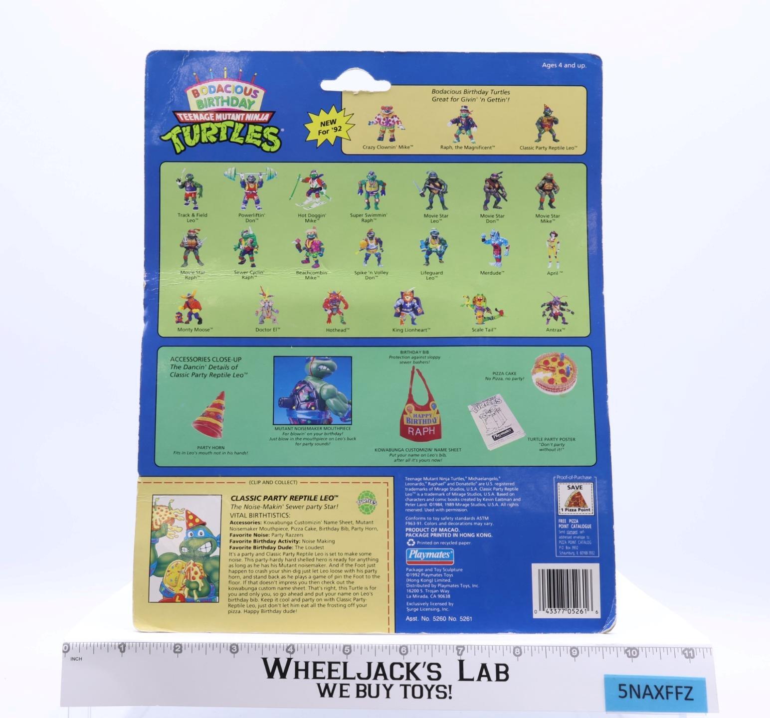 Classic Party Reptile Leo Bodacious Birthday TMNT 1992 Playmates NEW ...