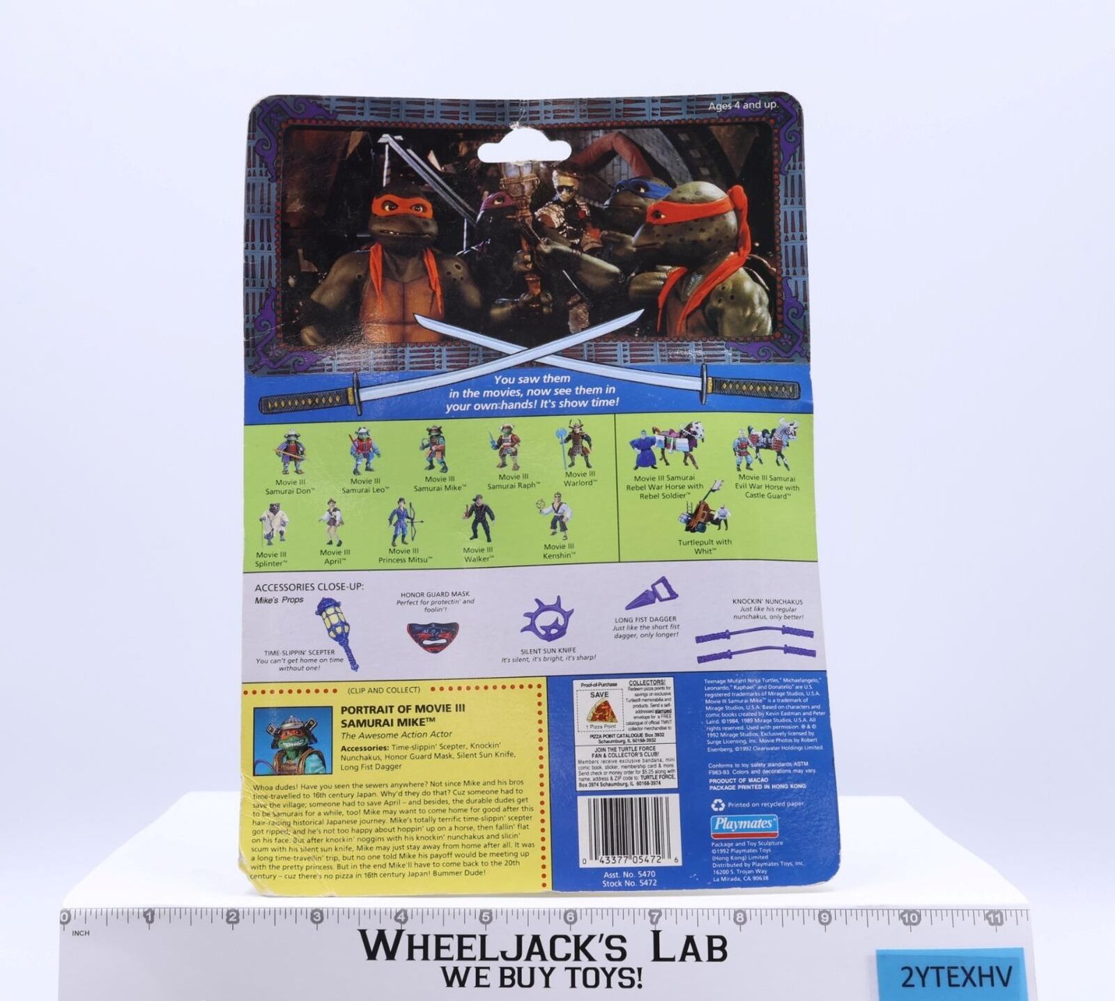 Samurai Mike Movie III Teenage Mutant Ninja Turtles TMNT 1992 Playmates ...
