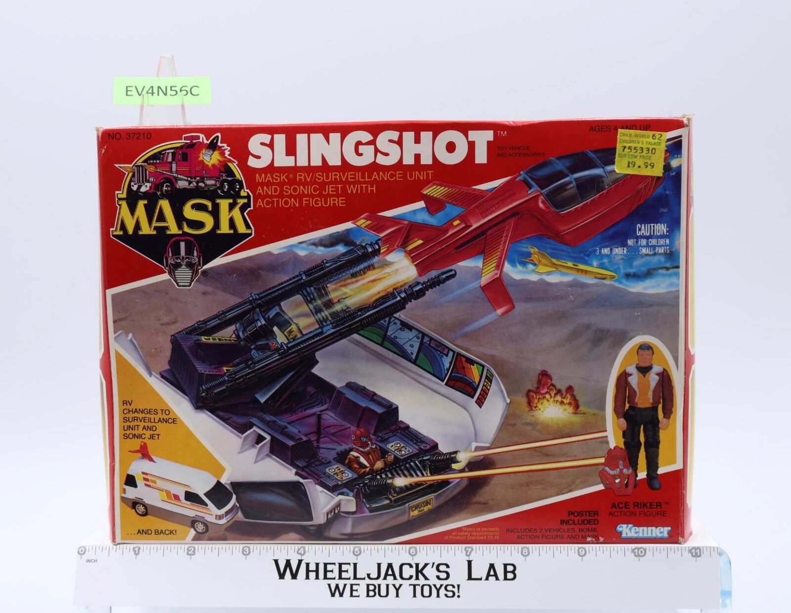 Slingshot W/Ace Riker 100% Complete W/Box M.A.S.K. 1985 Kenner Action ...