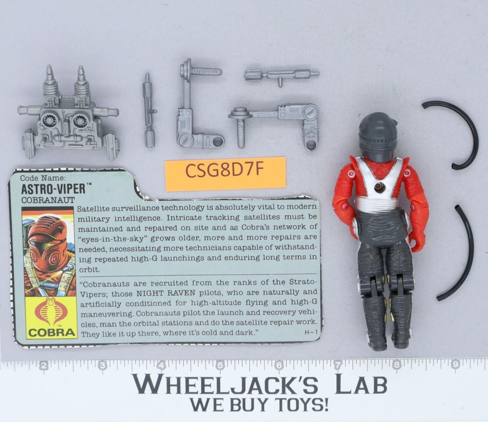 Astro Viper V1 100% Complete G.I. Joe 1988 Hasbro Vintage Action Figure ...