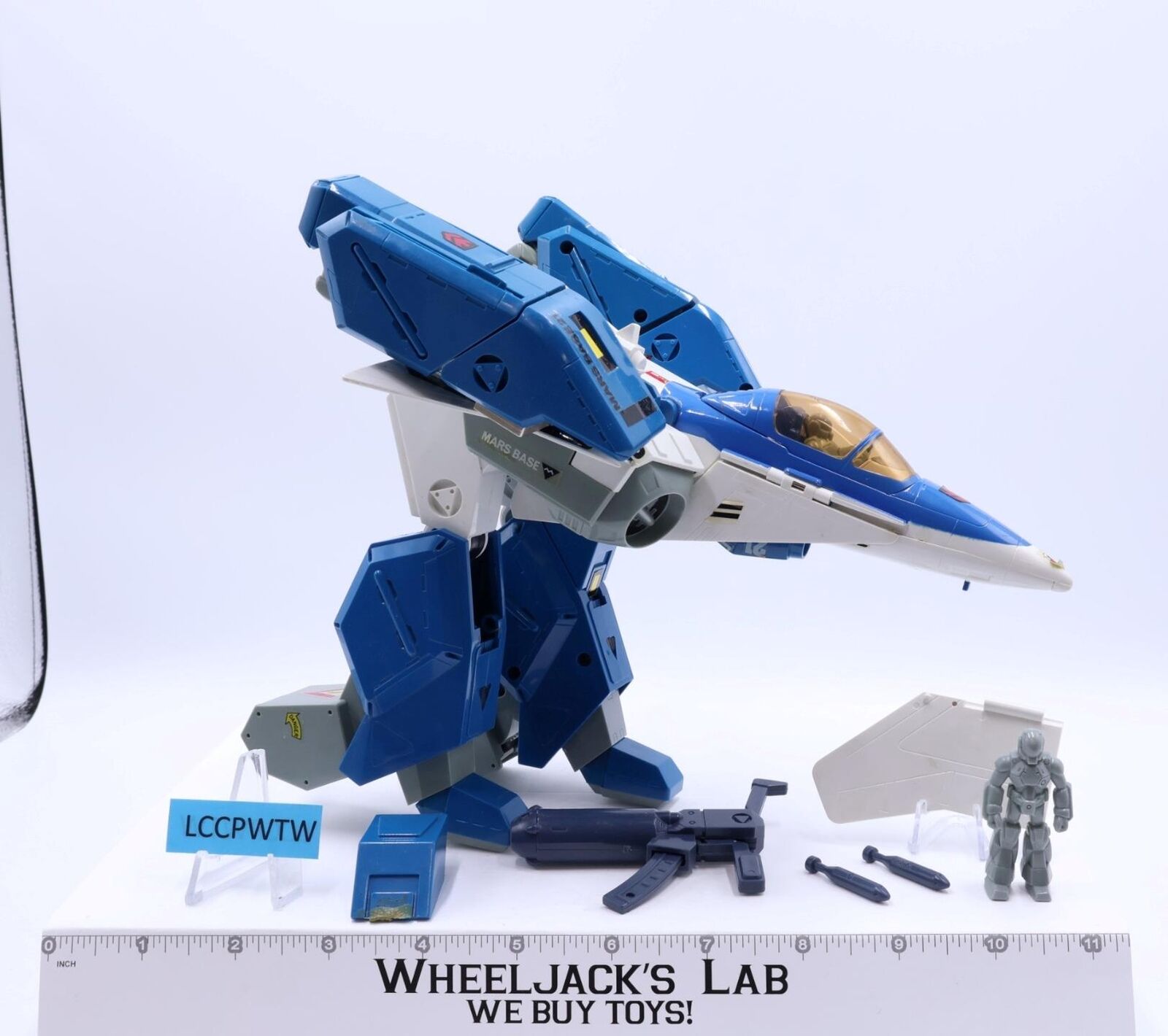 Large Blue Alpha Robotech Gakken 1985 Matchbox Macross Vintage Action ...
