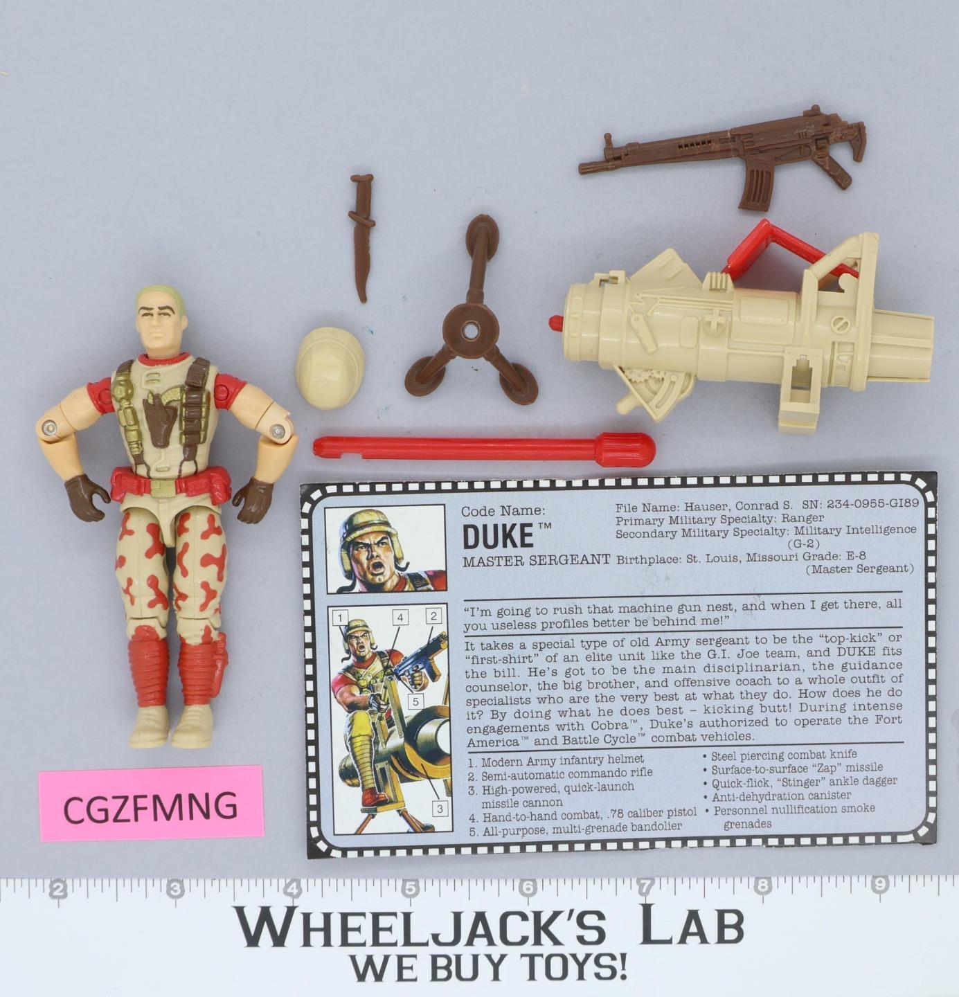 Duke V3 100% Complete G.I. Joe 1992 Hasbro Vintage Action Figure ...