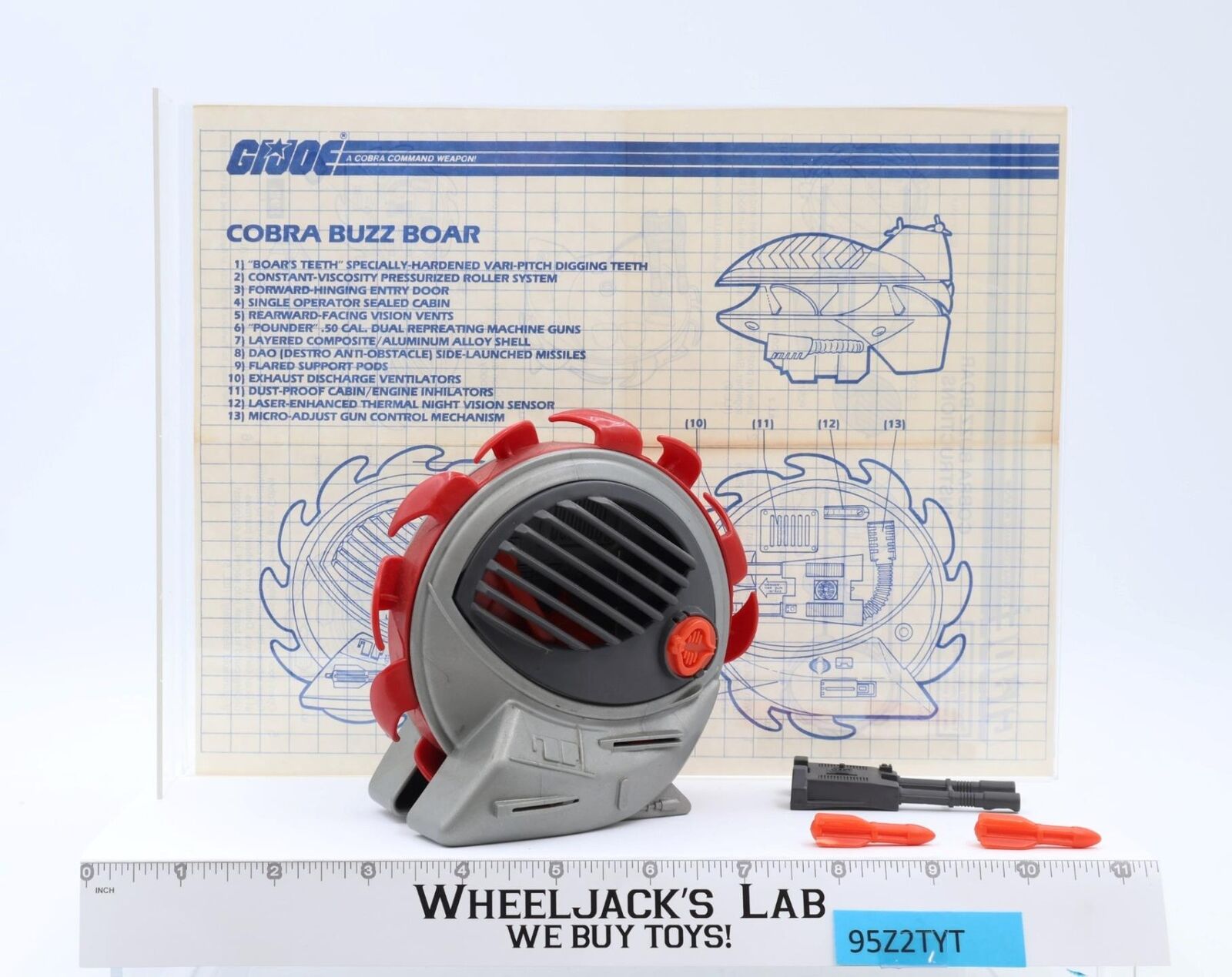 Cobra Buzz Boar 100% Complete G.I. Joe 1987 Hasbro Vintage Action ...