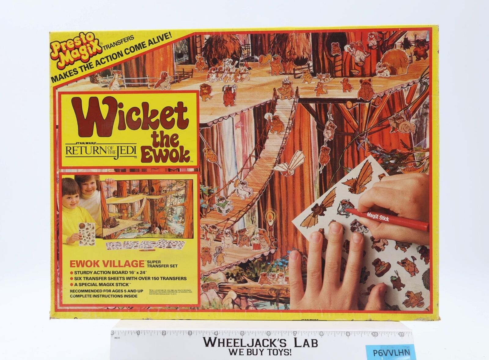 Wicket the Ewok Presto Magix Transfers Star Wars 1983 Game Board NEW ...