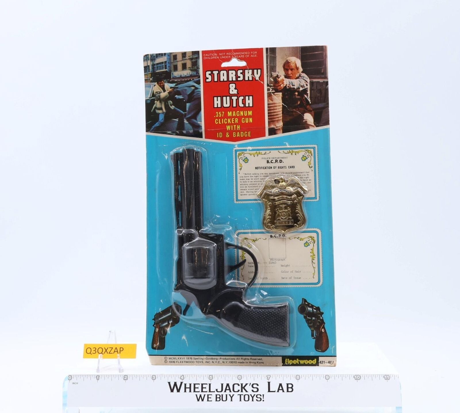 Starsky & Hutch .357 Magnum Clicker Gun w/ ID Badge 1976 Fleetwood Toys ...