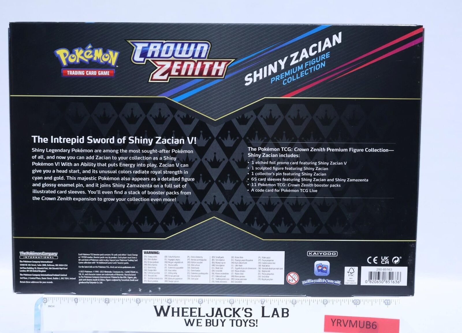 Shiny Zacian Premium Figure Collection Crown Zenith 2023 Pokémon NEW ...