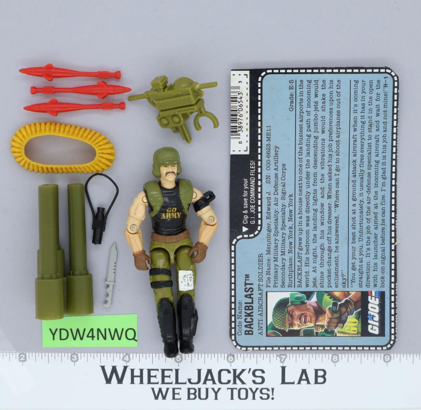 Backblast V1 100% Complete G.I. Joe 1989 Hasbro Vintage Action Figure ...
