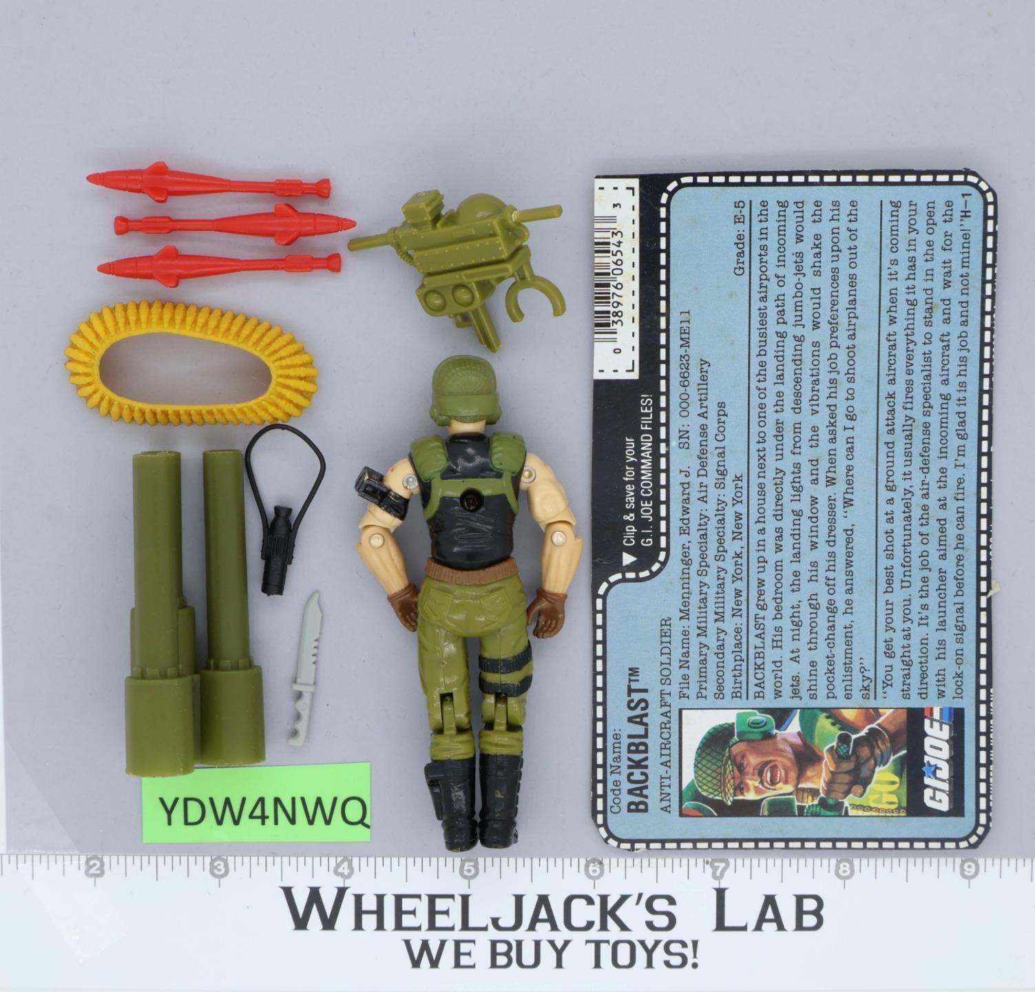 Backblast V1 100% Complete G.I. Joe 1989 Hasbro Vintage Action Figure ...