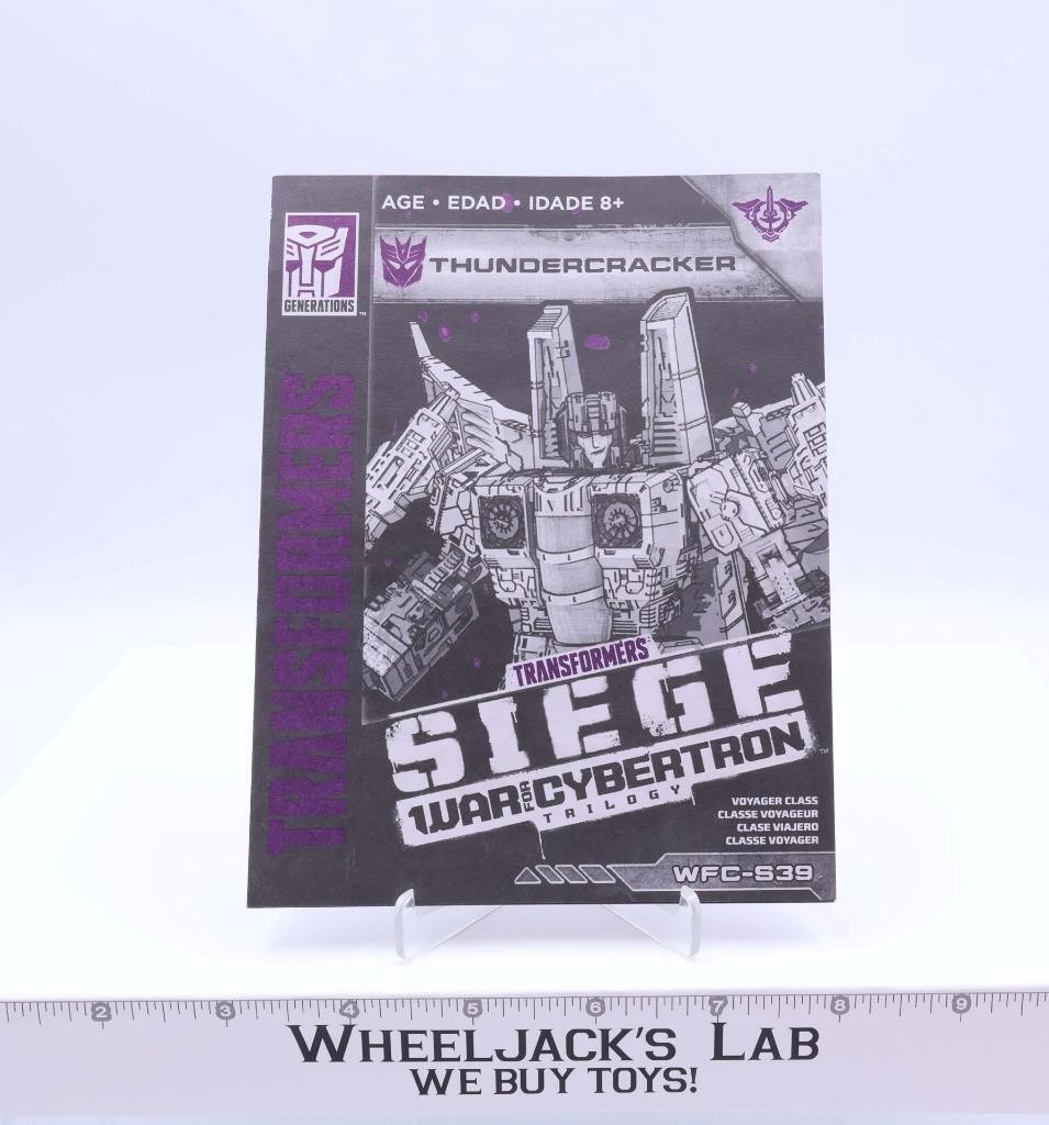 Thundercracker S39 100% Complete Voyager Class Siege WFC 2018 Transformers - Wheeljack's Lab