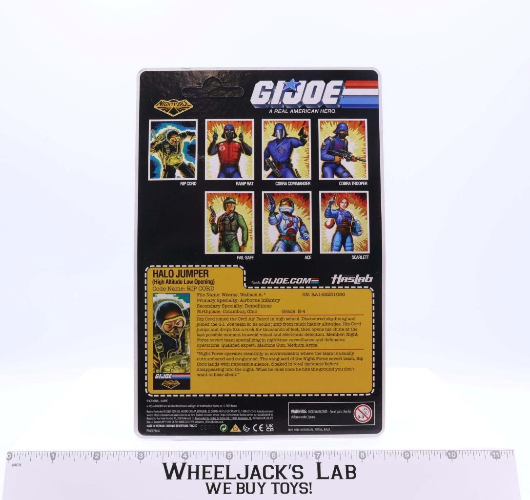 Rip Cord Halo Jumper Night Force GI Joe Hasbro NEW MOSC UNPUNCHED ...