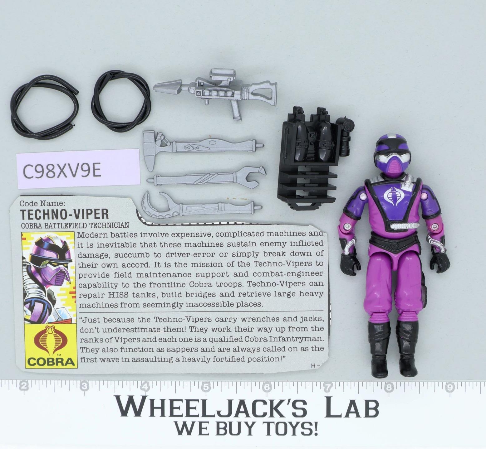 Techno-Viper V1 100% Complete G.I. Joe 1987 Hasbro Vintage Action ...