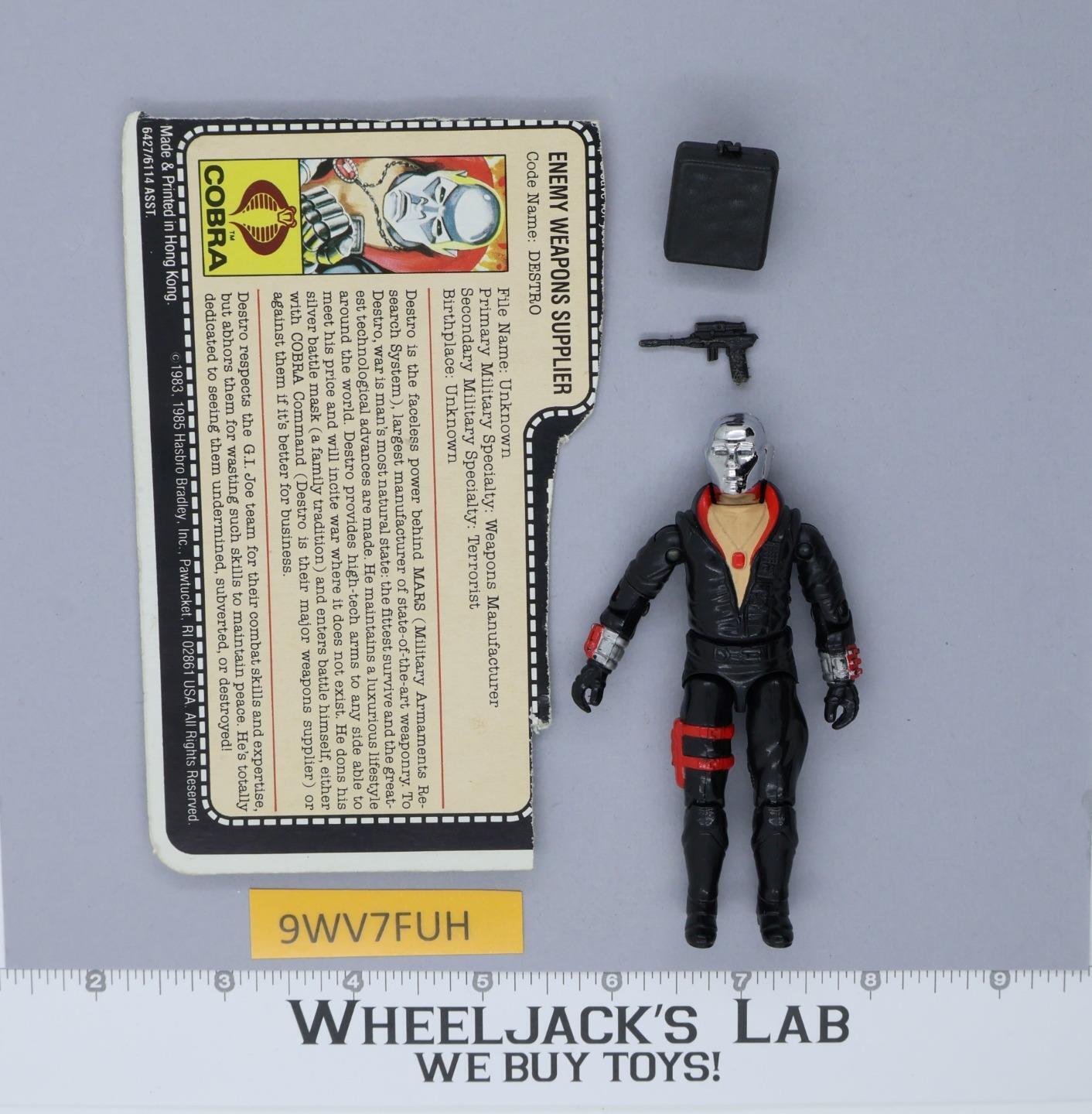 Destro V1 100% Complete G.I. Joe 1983 Hasbro Vintage Action Figure ...
