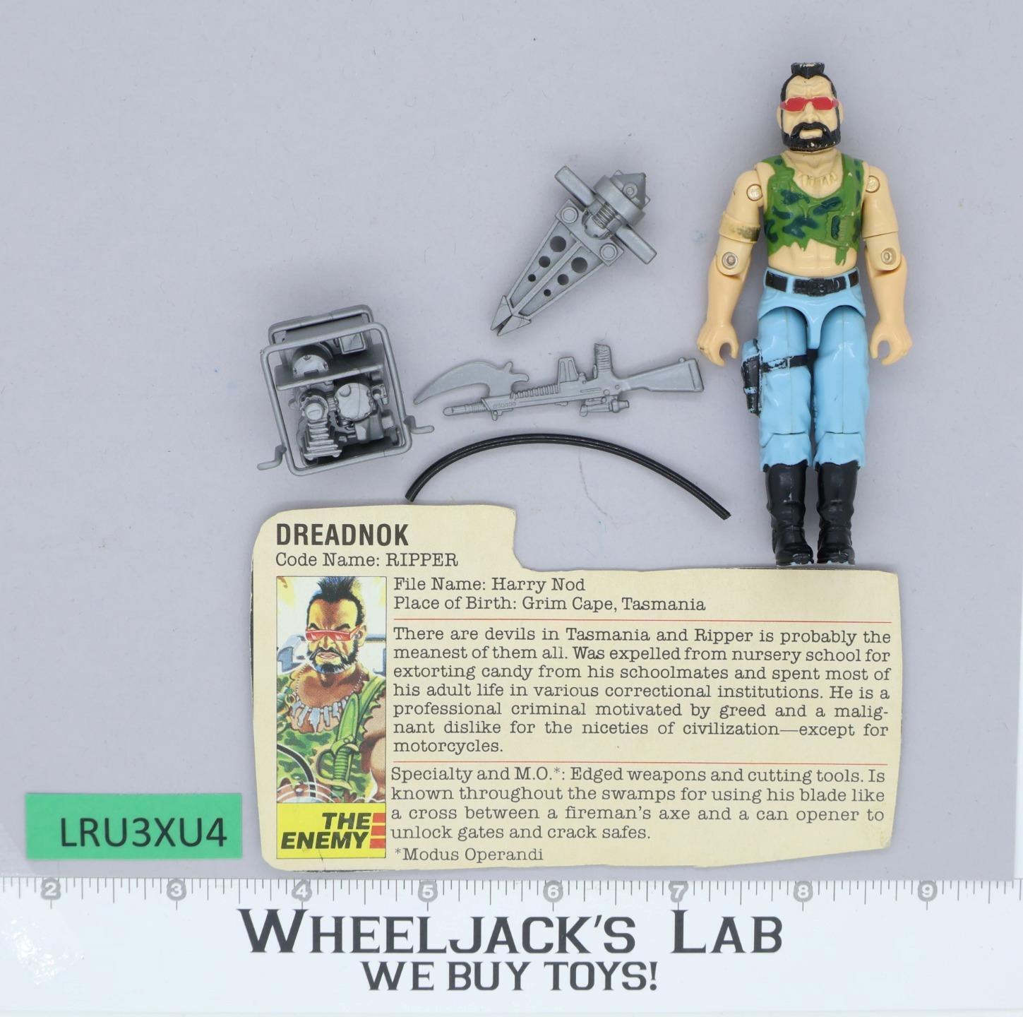 Ripper V1 100% Complete G.I. Joe 1985 Hasbro Vintage Action Figure ...