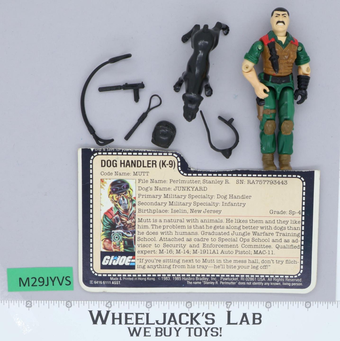 Mutt V1 100% Complete G.I. Joe 1984 Hasbro Vintage Action Figure ...