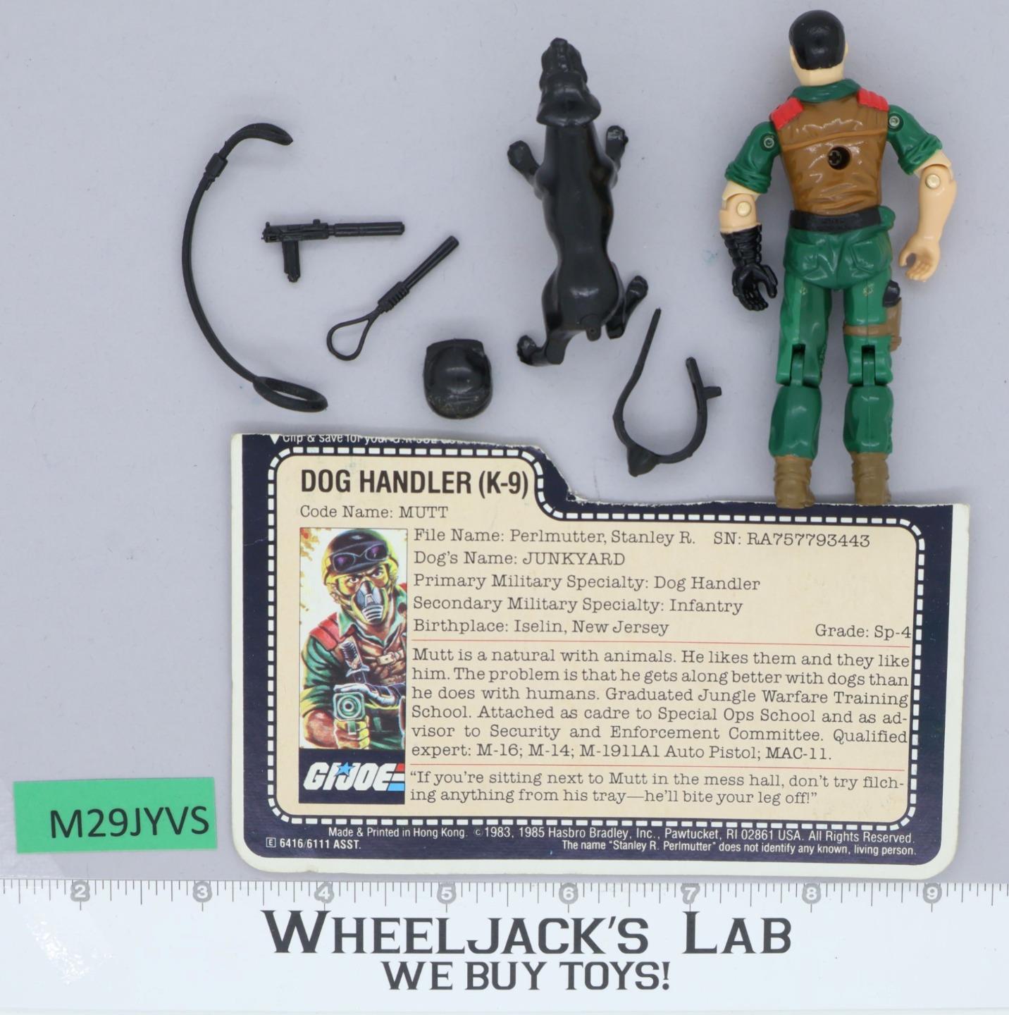 Mutt V1 100% Complete G.I. Joe 1984 Hasbro Vintage Action Figure ...