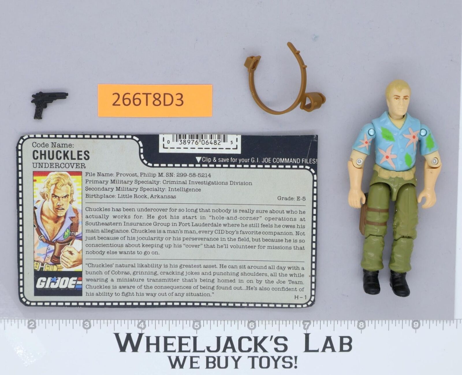 Chuckles V1 100% Complete G.I. Joe 1987 Hasbro Vintage Action Figure ...